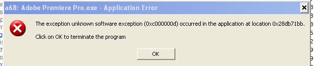 Adobe Premier unknown software Exception occurred - Techyv.com Adobe Premier unknown software Exception occurred - Techyv.com