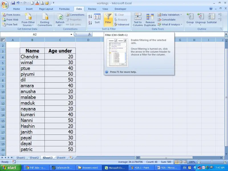 How To Use The Filter Option In Microsoft Excel Techyv