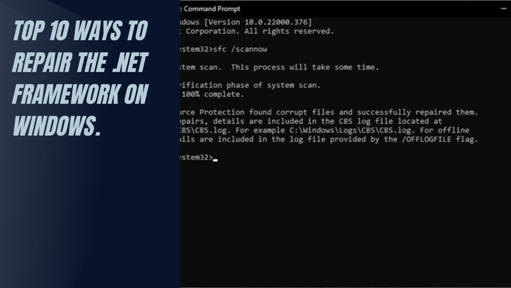 Top 10 Ways To Repair The .NET Framework On Windows - Techyv.com