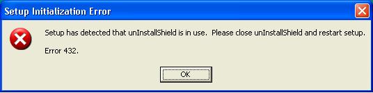 Software Setup Initialization: Error 432 on installing new software ... Software Setup Initialization: Error 432 on installing new software ...