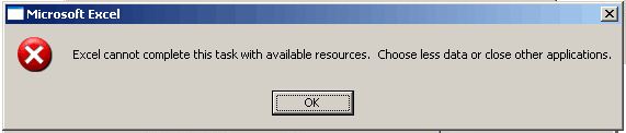 Excel cannot complete this task with available resources - Techyv.com Excel cannot complete this task with available resources - Techyv.com