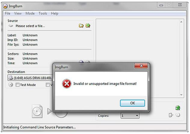 Invalid or Unsupported File Format in ImgBurn - Techyv.com Invalid or Unsupported File Format in ImgBurn - Techyv.com
