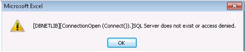 Sql Server Does Not Exist Or Access Denied