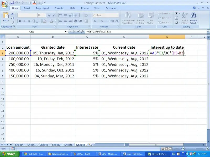 How To Calculate Loan Interest Up To Date In Excel Using Formula