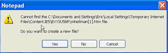 Notepad-Cannot find text file error message. - Techyv.com Notepad-Cannot find text file error message. - Techyv.com