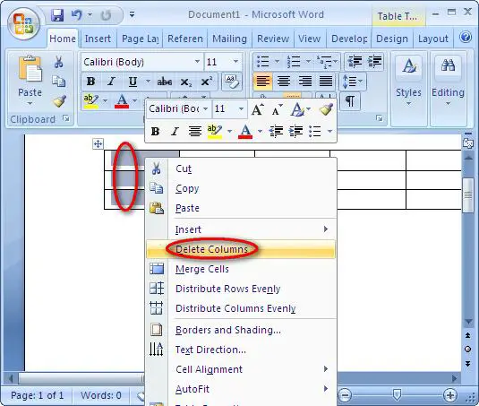 How To Delete Columns And Rows In A Table In Microsoft Word Techyv