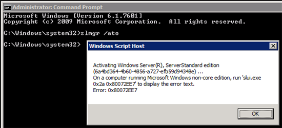 Activating Windows Server(R), Error: 0x80072EE7 - Techyv.com