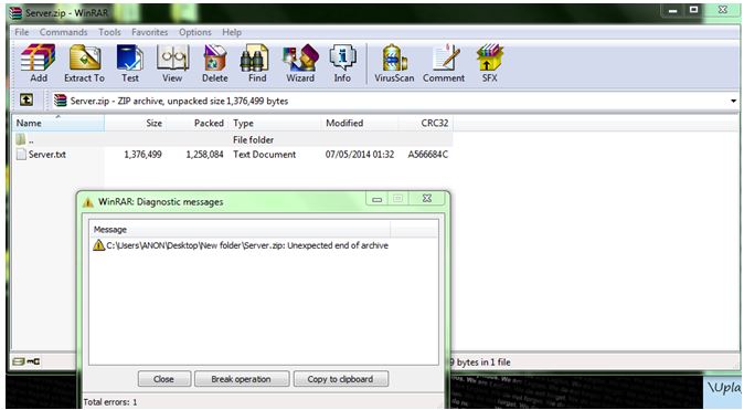 How To Fix WinRAR Diagnostic Message Popup - Techyv.com