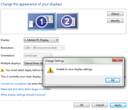 Is There A Way To Solve 3rd Monitor Unable To Save Display Settings Error? - Techyv.com