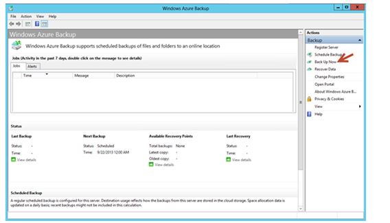Windows Server 2012 Cloud Backup Step-wise Guide - Techyv.com