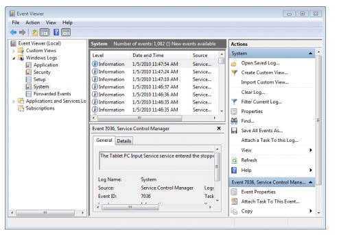Article Over Where Is The Event Log In Windows 7 OS. - Techyv.com