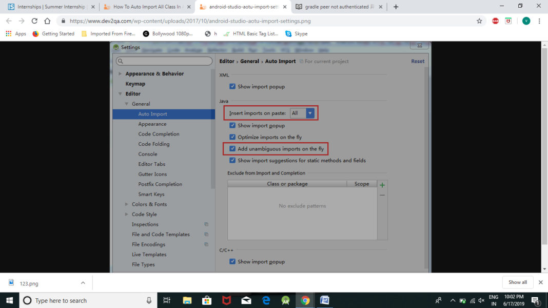 How To Import Classes Automatically In Android Studio? - Techyv.com