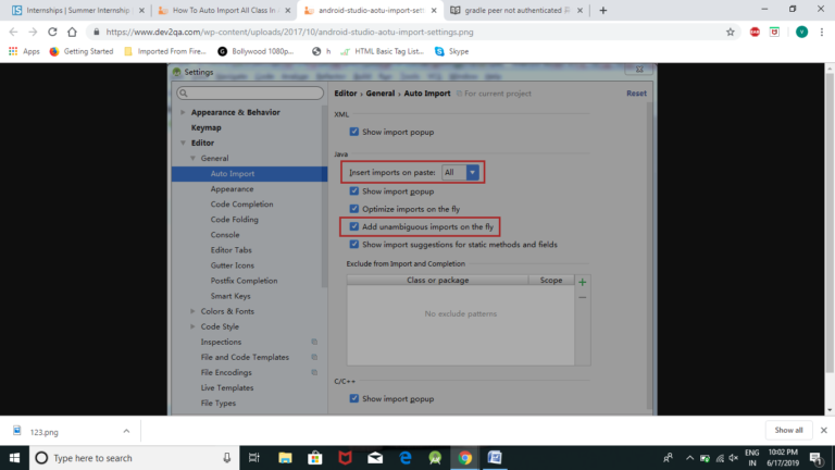 How To Import Classes Automatically In Android Studio? - Techyv.com