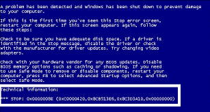Bug Check Using BSOD Error Codes For Windows Operating System - Techyv.com