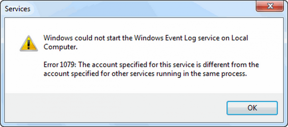 Getting Error 1079 Windows Firewall On My Computer - Techyv.com