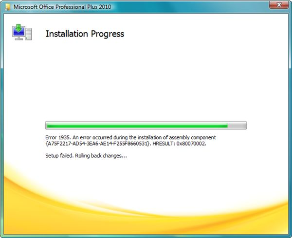Getting Error 1935 Microsoft Office On My Computer - Techyv.com