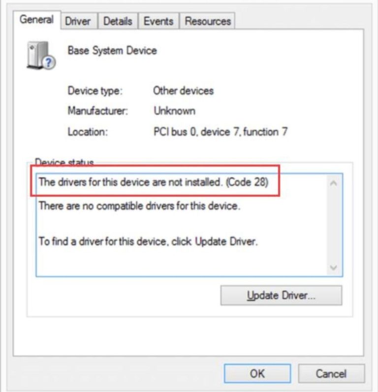 An Error Code 28 On Volu Misconfigured System File - Techyv.com