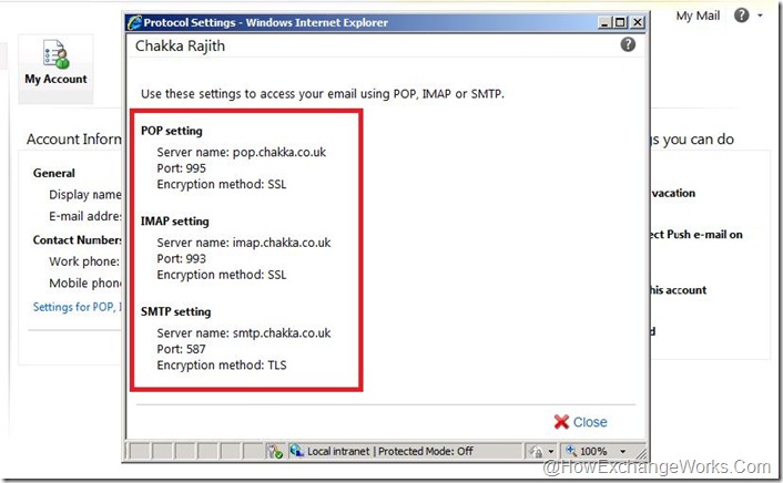 How To Configure Exchange 2010 IMAP Settings To Use TLS Or SSL - Techyv.com