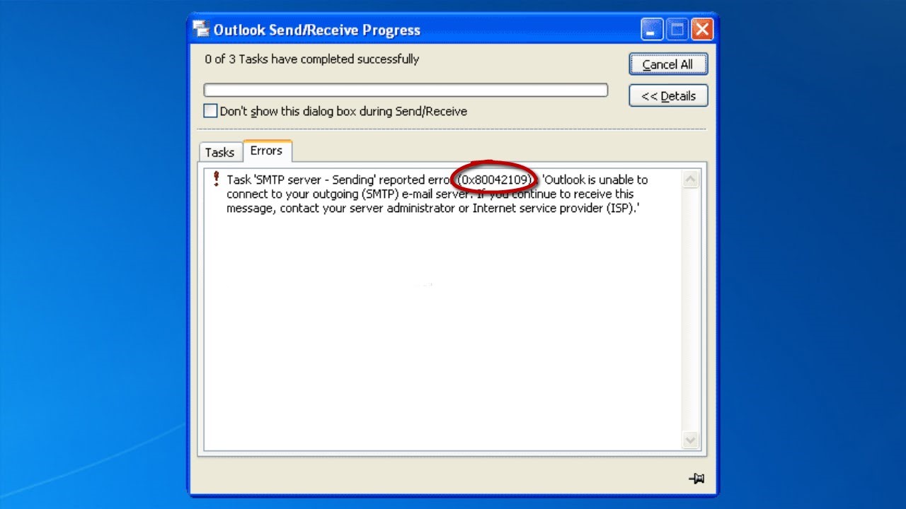 Microsoft Outlook Error Code 0x80042109: While Sending Messages - Techyv.com