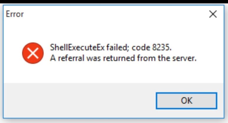 Shellexecuteex Failed Error - Techyv.com