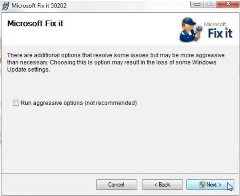 The Microsoft Fix It 50202 MSI Windows7 - Techyv.com