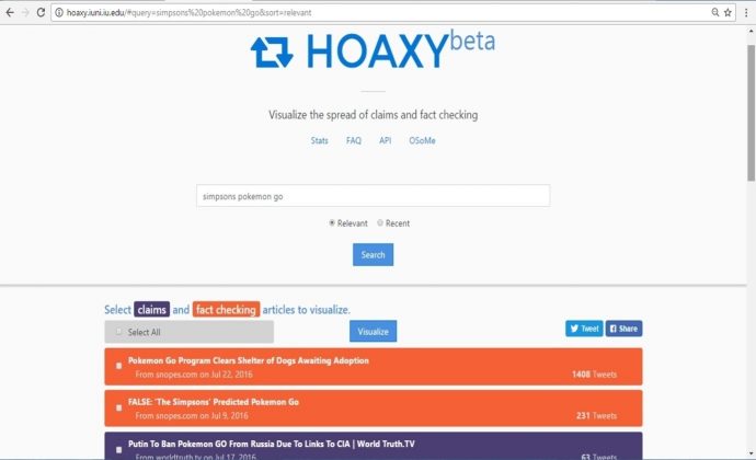 Hoaxy: The Hoax Detection Site Detects Fake News On The Internet ...
