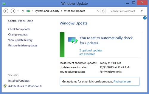 Solution To Check Windows Update Status Given - Techyv.com