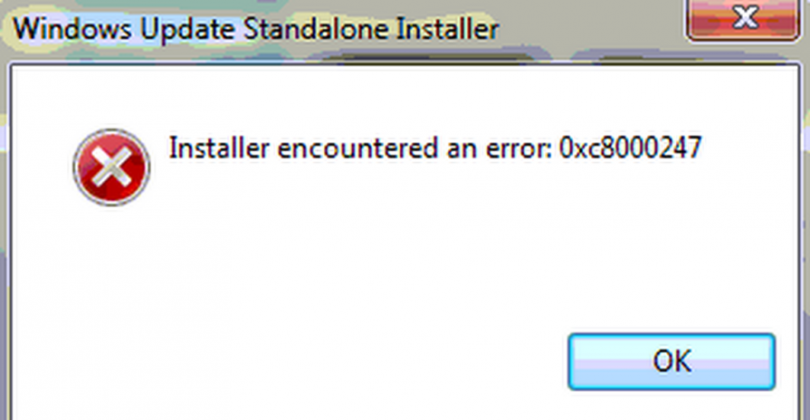 Windows Automatic Install Error Code 0xc8000247 - Techyv.com