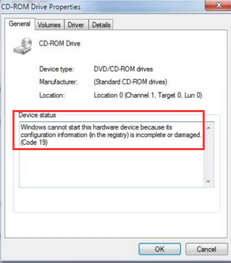 How To Resolve The CD ROM ERROR CODE 19 - Techyv.com