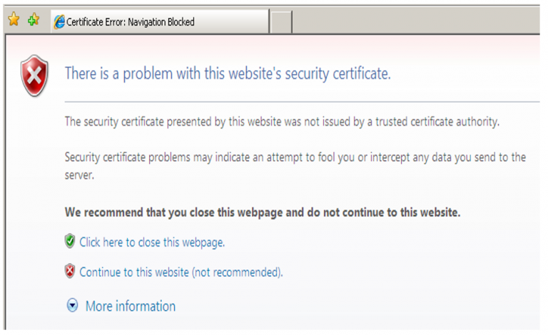 How To Fix Security Certificate Error Issue On The Internet Explorer ...
