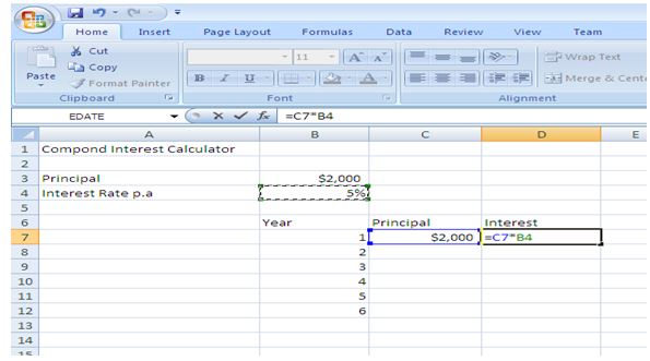 How To Calculate Compound Interest In Excel When Principal Amount And ...