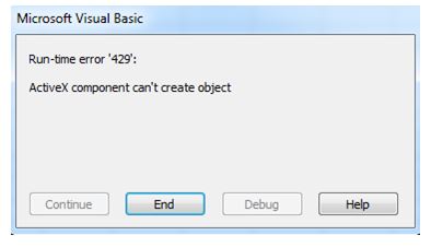 Details For Run-time Error 429 C Component Can T Create Object In Steps ...