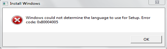 Resolve Windows Could Not Determine The Language To Use For Setup Fault