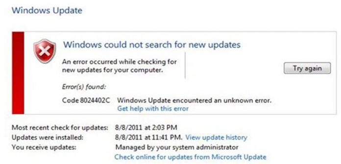 Now, The Solution To Windows 7 Update Error 8024402C Is Just A Few ...