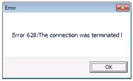 How To Solve Error 628 The Connection Was Terminated Issue? - Techyv.com