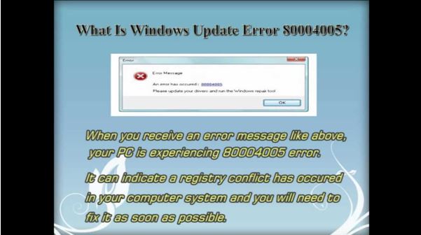 Learn About Windows Update Error Code 80004005 And Solutions. - Techyv.com