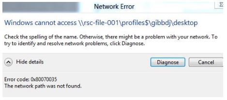 Various Details Of 0x80070035 Error Code In Brief. - Techyv.com