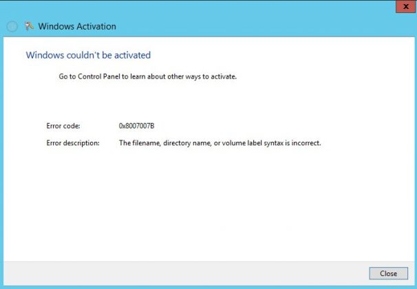Resolve Error Code 0x8007007b Windows Activation Issue - Techyv.com