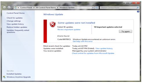 Windows Update Error Code 80070103 Generated. - Techyv.com