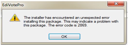 How To Fix The Error Code 2869 Regarding Installation Of A Package - Techyv.com