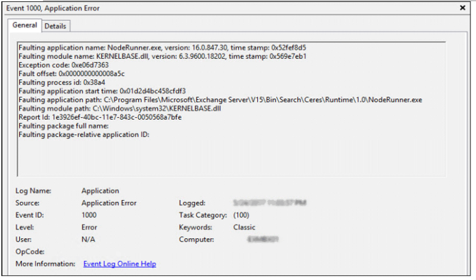 Solve The Application Error Event Id 1000 Problem - Techyv.com