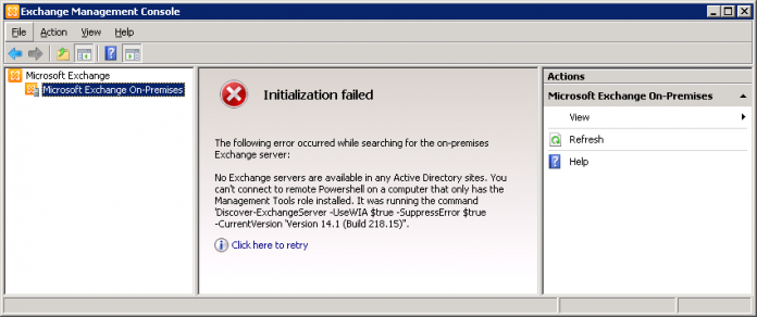 Fixes For Exchange Management Console Error Not Starting - Techyv.com