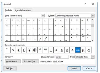 How To Type Infinity Symbol In Ms-word? - Techyv.com