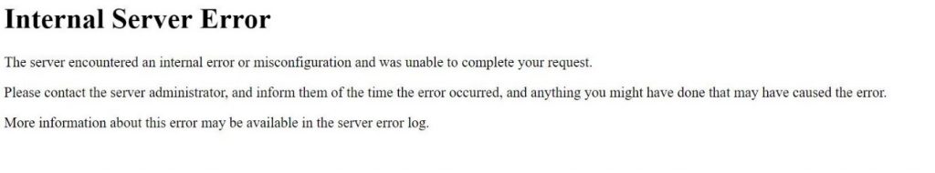 How To Fix The IPage Internal Server Error While Accessing The Web ...