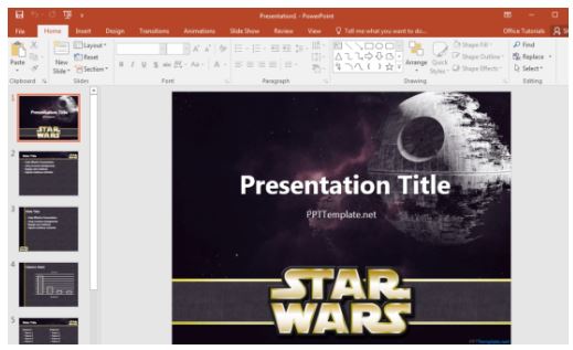 Notify The Star Wars PowerPoint Template Free And Creations As Well ...