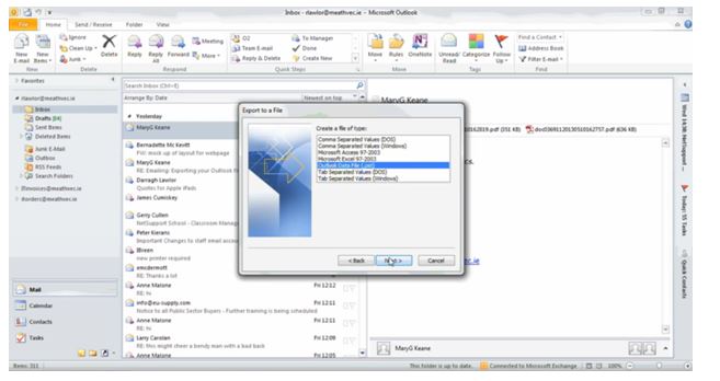 How To Make Outlook 2010 Export Folder O Some Other Place? - Techyv.com