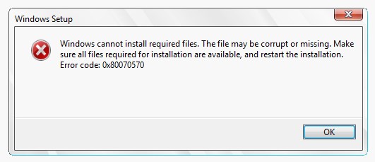 How To Solve Showing Error Code “0x80070570” During The Installation Of ...
