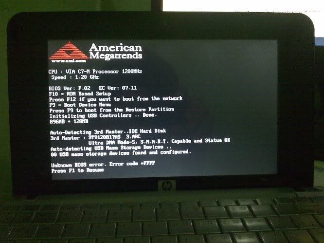 How To Solve The Unknown BIOS Error Code FFFF. Please Help. - Techyv.com