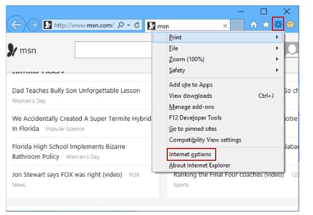 Article Over Where To Find Internet Options In Windows 10 OS. - Techyv.com