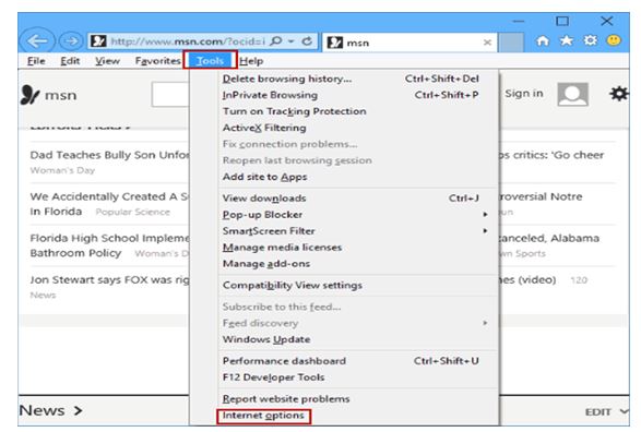 Article Over Where To Find Internet Options In Windows 10 OS. - Techyv.com